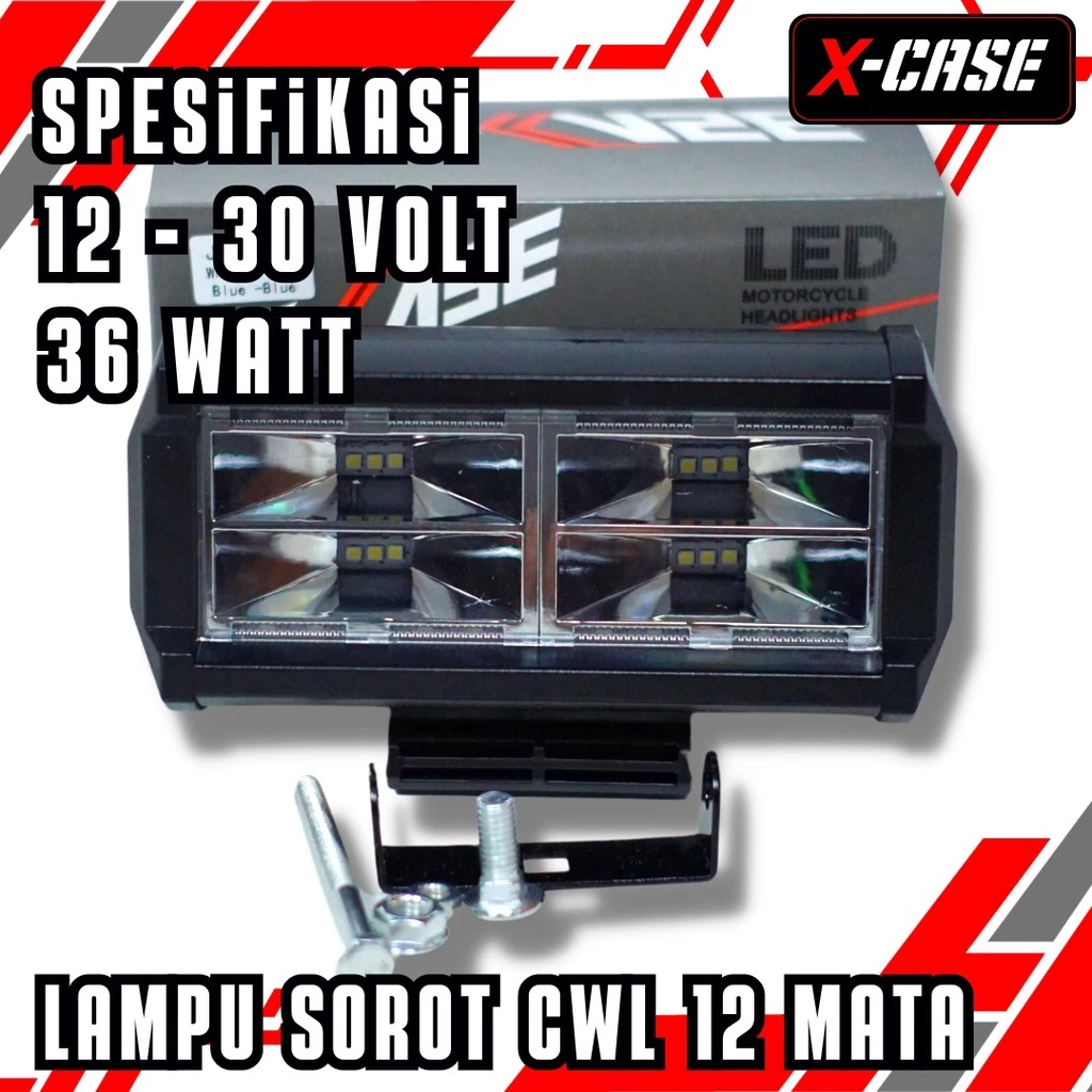 Jual Lampu Sorot X Case Cwl 12 Mata 12 - 30 Volt 36 Watt Universal ...