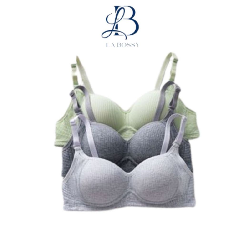 Jual La Bossy Fashion BH Bra motif garis lurus Push Up Style Senam ...