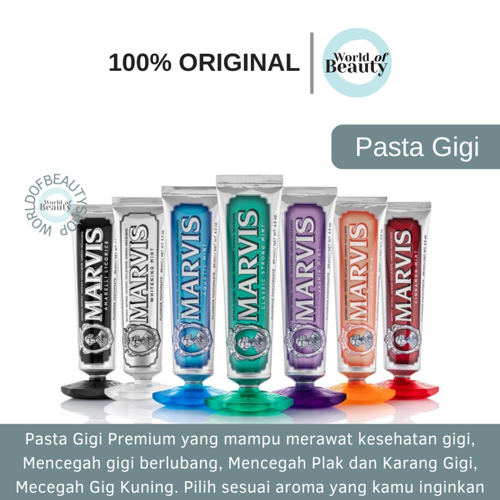 Jual WOBS | ORIGINAL MARVIS Toothpaste Collection Series - Pasta gigi ...