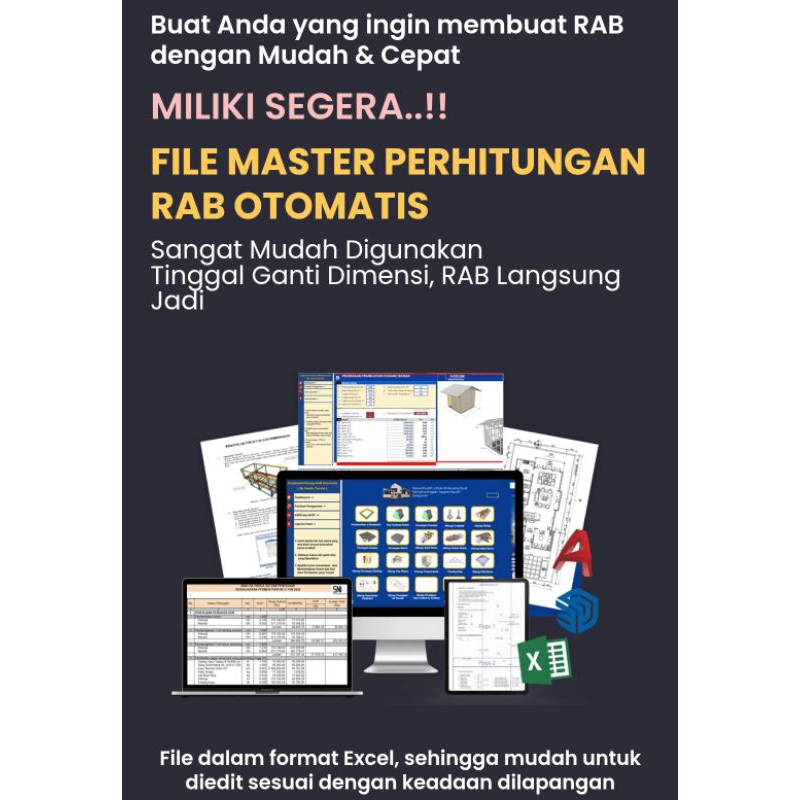 Jual Aplikasi PERHITUNGAN RAB OTOMATIS | Shopee Indonesia