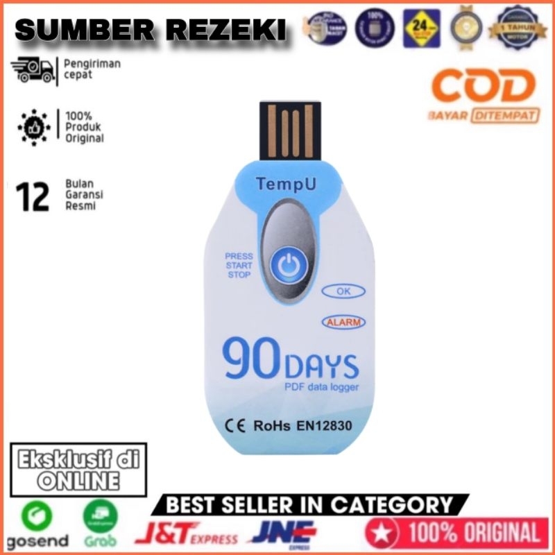Jual TempU 90 Days Temperature Data Logger Tzone Recorder Wireless Sensor | Shopee Indonesia
