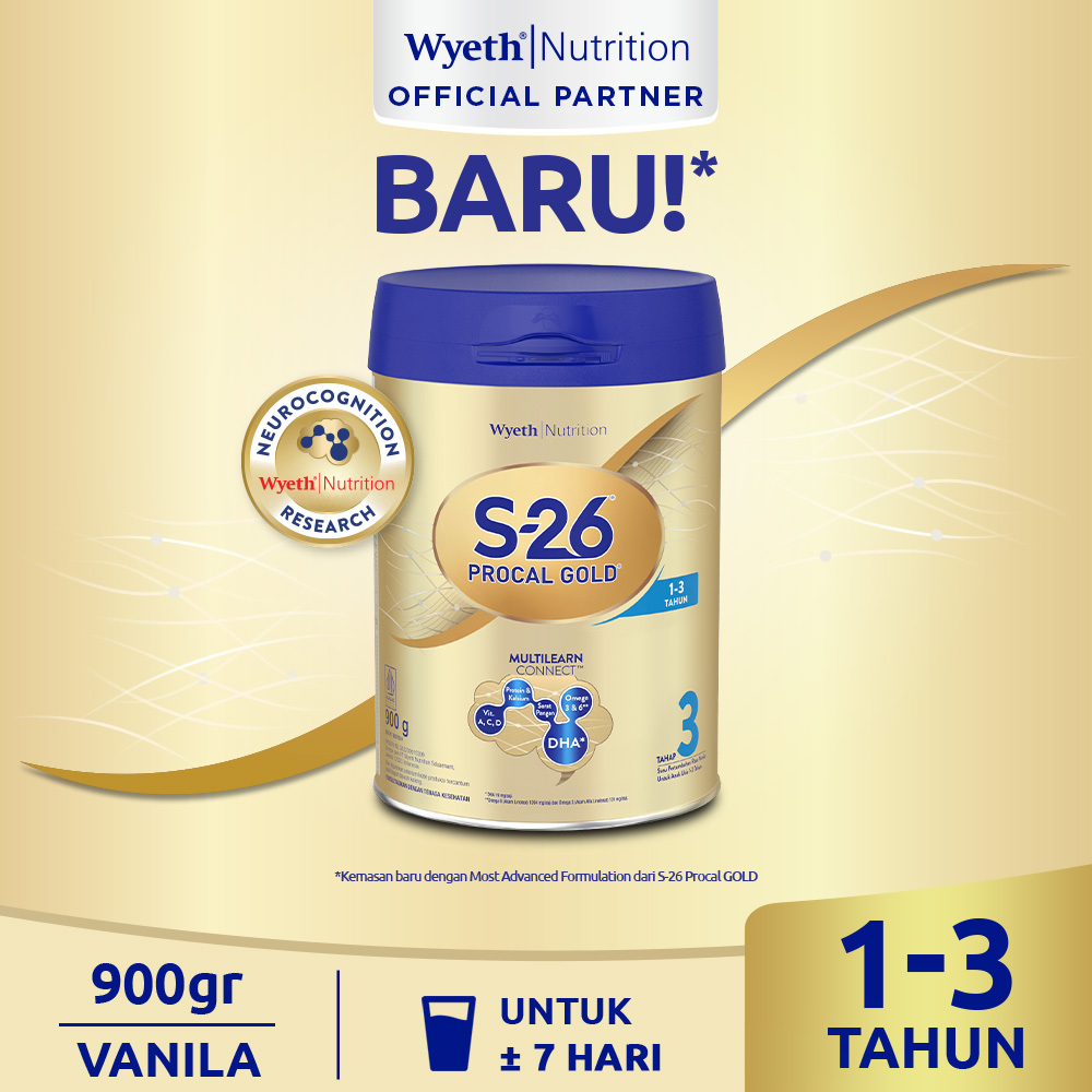 Jual Susu S26 Procal Gold 900gr/Procal Gold Tahap 3 kemasan 900 gram ...