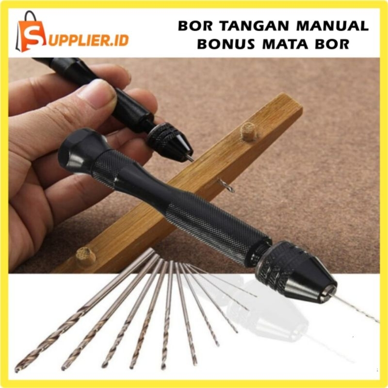 Jual Taffware Bor Tangan Manual HSS Dilengkapi 10 Mata Bor | Shopee ...
