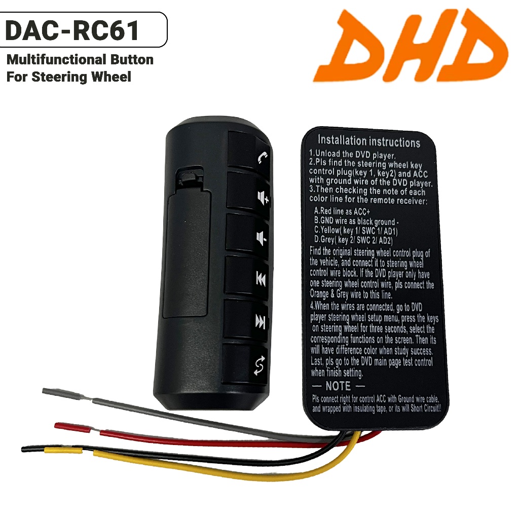 Jual DHD-RC61 Remote Steer Universal Steering Wheel Control (Remot Stir ...