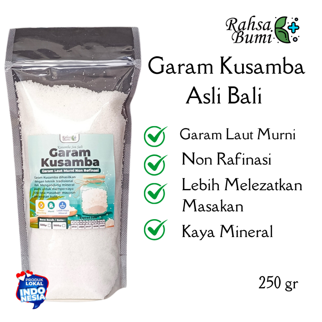 Jual KUSAMBA Garam Laut Murni Asli Bali 250 gram by Rahsa Bumi | Shopee ...