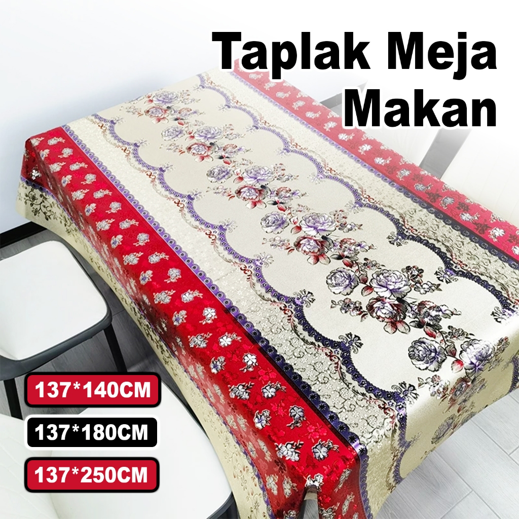 Jual Taplak Meja Makan Jumbo Motif Bahan Pvc Premium / Taplak Meja ...