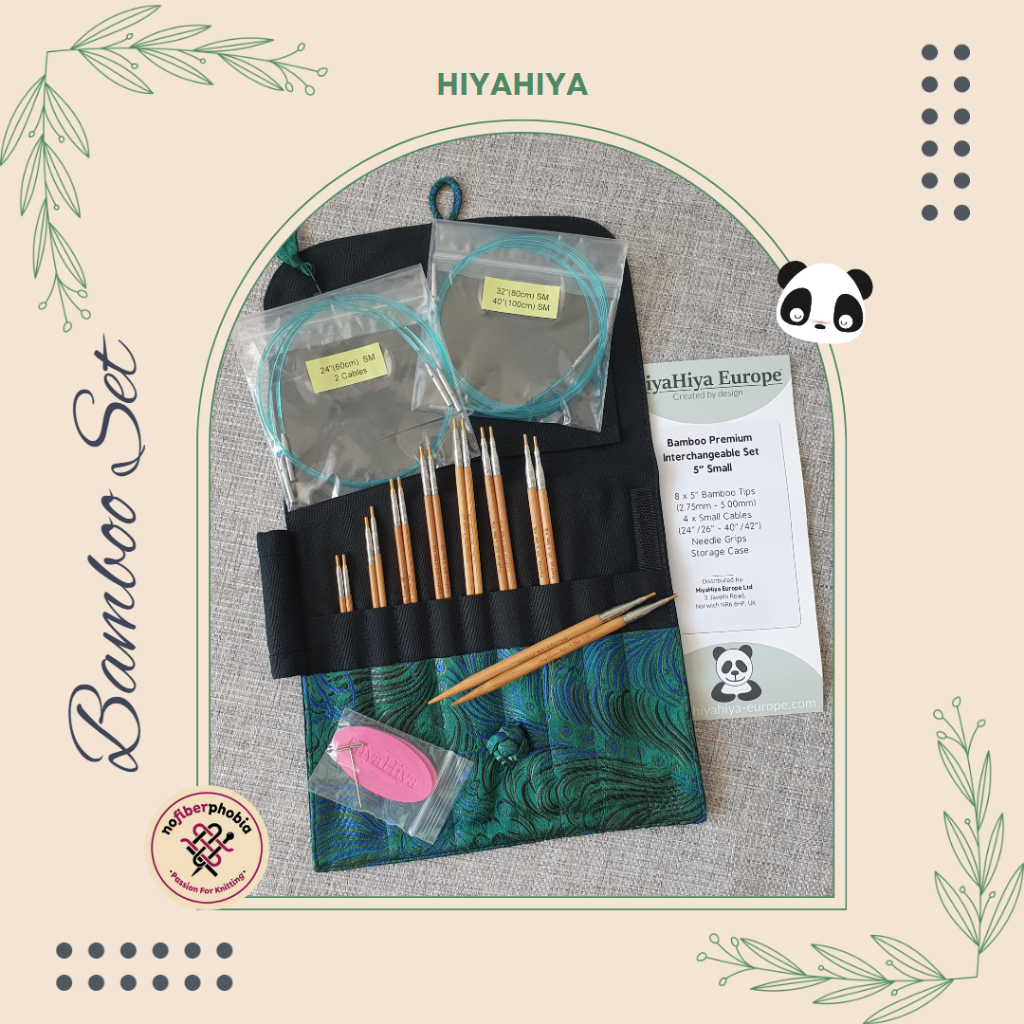 Jual Jarum Rajut HiyaHiya Bamboo Premium Interchangeable Set - Small 5 ...