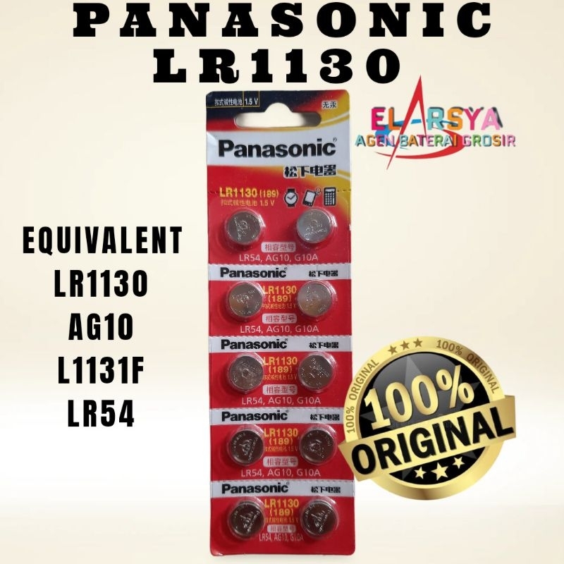 Jual Baterai LR1130 Panasonic Original Batre LR1130 AG10 L1131 LR54 1,5Volt | Shopee Indonesia