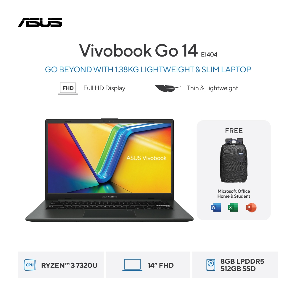 Jual Asus Vivobook Go 14 E1404FA [AMD R3-7320U|RAM 8GB|SSD 512GB|Win11 ...