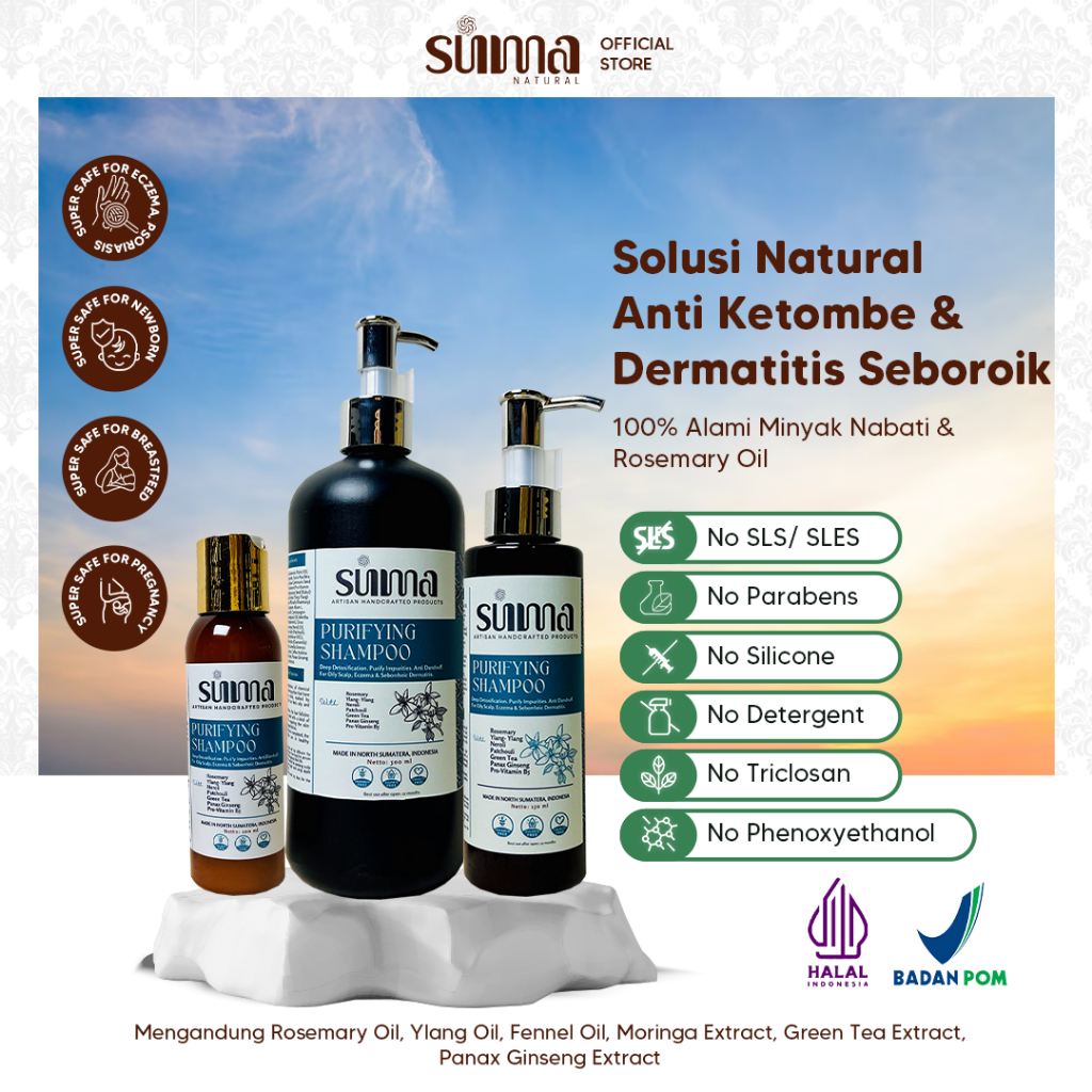 Jual Suma Natural Shampoo - Purifying | Shampo Natural Anti Ketombe ...