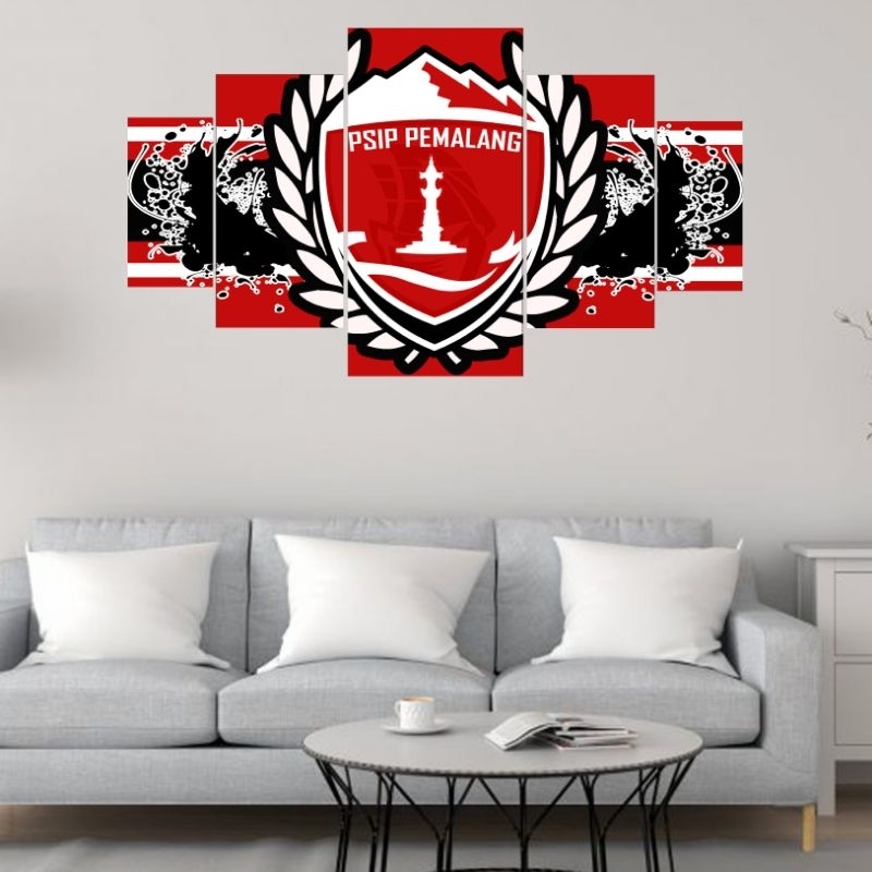 Jual hiasan dinding walldecor poster kayu custom logo club bola PSIP ...