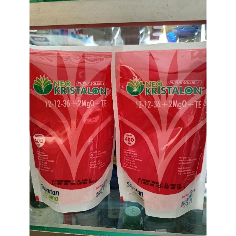 Jual Pupuk Neo Kristalon Merah Kemasan 400Gram | Shopee Indonesia
