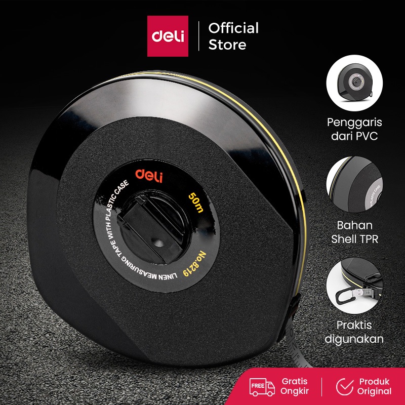 Jual Deli Measuring Tape / Meteran Gulung / Meteran Kain 30 50 Meter ...