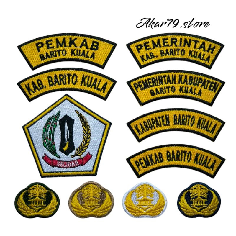 Jual BORDIR ATRIBUT ASN PNS KORPRI LOGO LOKASI KABUPATEN BARITO KUALA ...