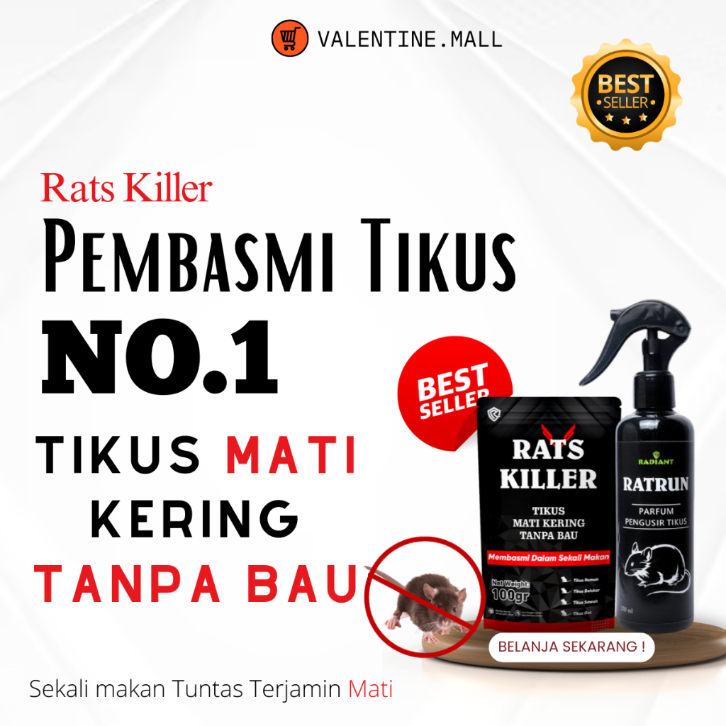 Jual RatKiller Racun Tikus Mati Kering Tanpa Bau 100 Gram Ampuh ...