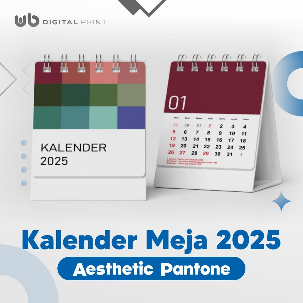 Jual KALENDER MEJA AESTHETIC PANTONE TAHUN 2025 - READY STOCK LANGSUNG ...