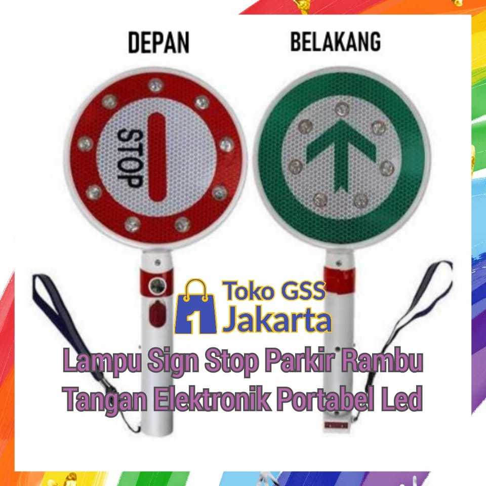 Jual Lampu Sign Stop Parkir Rambu Tangan Elektronik Portabel Led ...