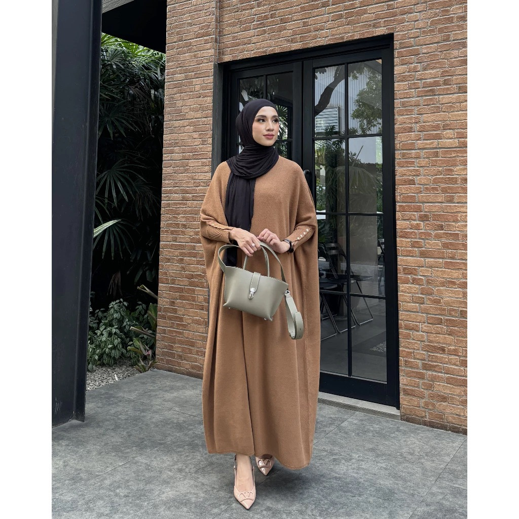 Jual Gamis Terbaru Abaya Batwing Knit Dress Kondangan Remaja Korean Style Busui Umroh Lebaran ...