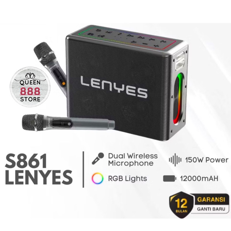 Jual SPEAKER LENYES S861 SPEAKER KARAOKE SPEAKER LENYES 150W BLUETOOTH ...