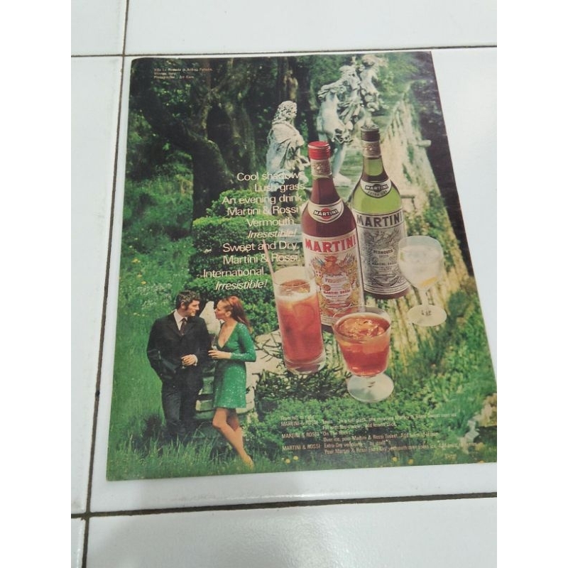 Jual Iklan lawas vintage martini original iklan majalah jadul tahun 70an pajangan klasik antik ...