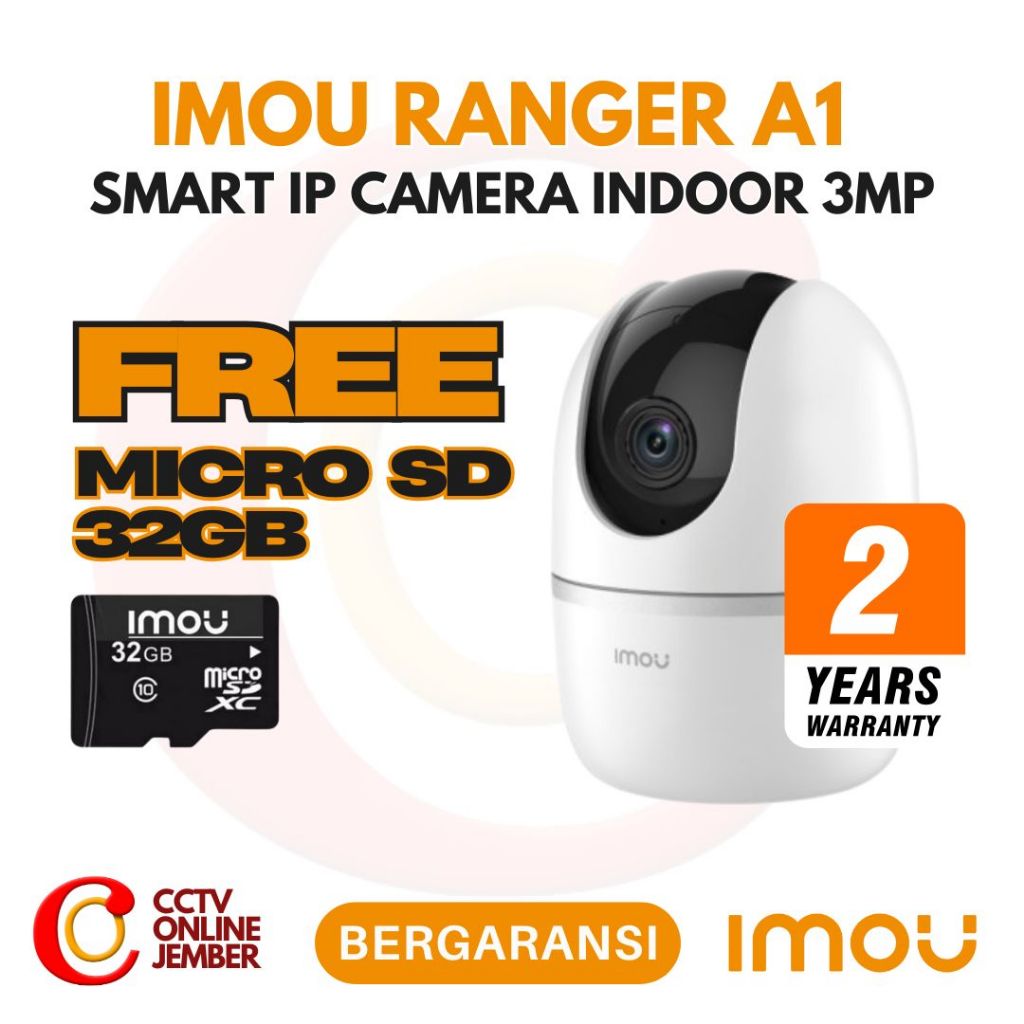 Jual Imou Ranger A1 Smart IP Camera Indoor 3MP Free Micro SD 32GB | Shopee Indonesia