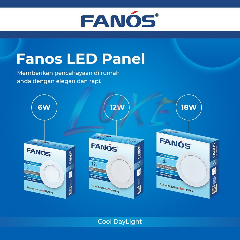 Jual Lampu Downlight LED FANOS Panel Slim Round 6 12 18 Watt Cool ...