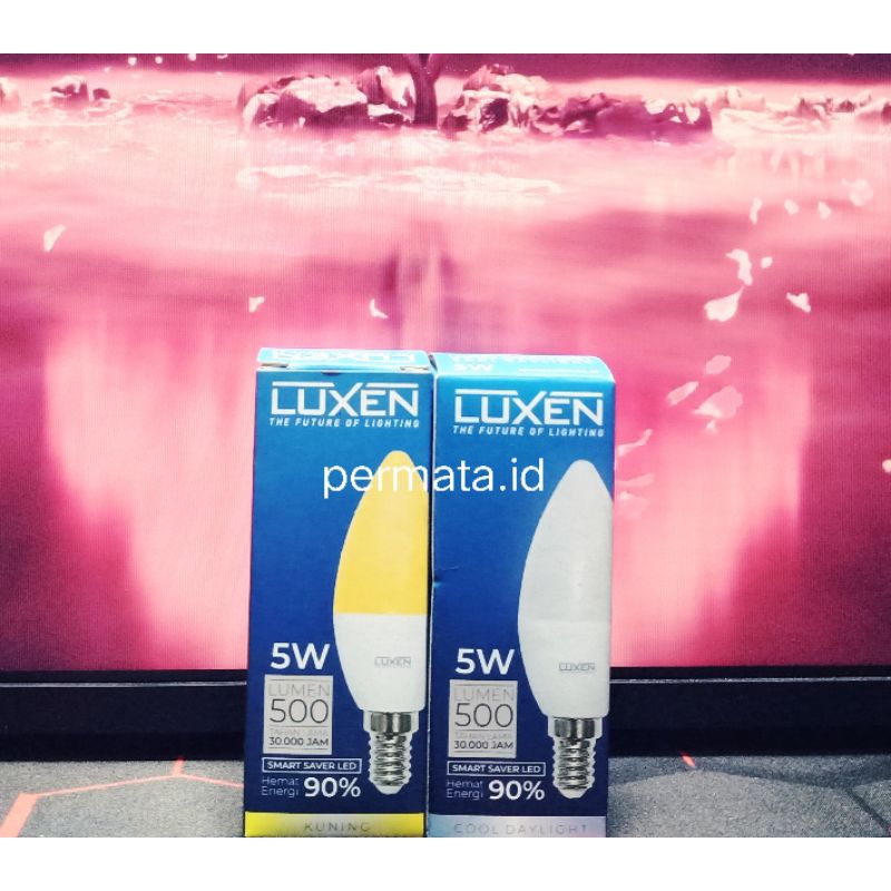 Jual LAMPU JANTUNG LUXEN 5Watt / LAMPU LUXEN CANDLE LED | Shopee Indonesia