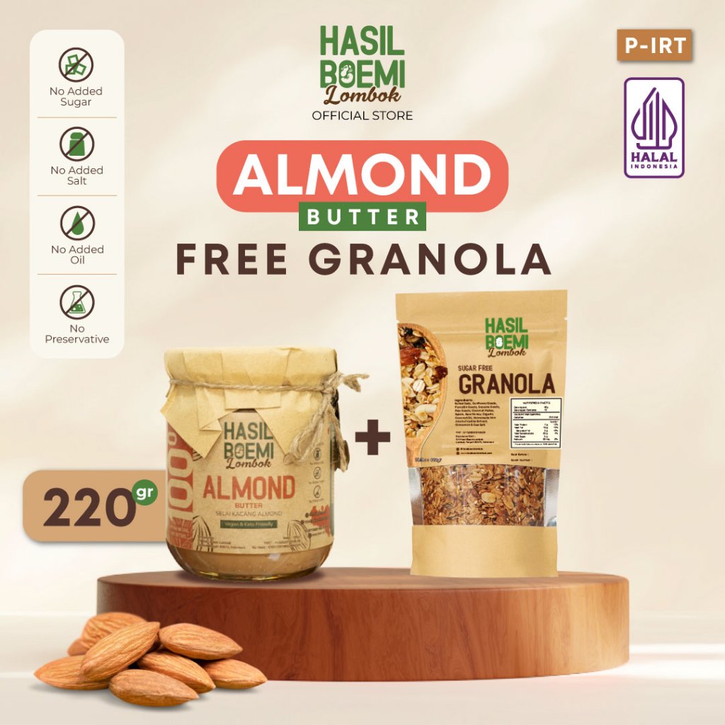 Jual Almond Butter Lokal – Selai Kacang Almond Sehat dan Halal | Tanpa ...
