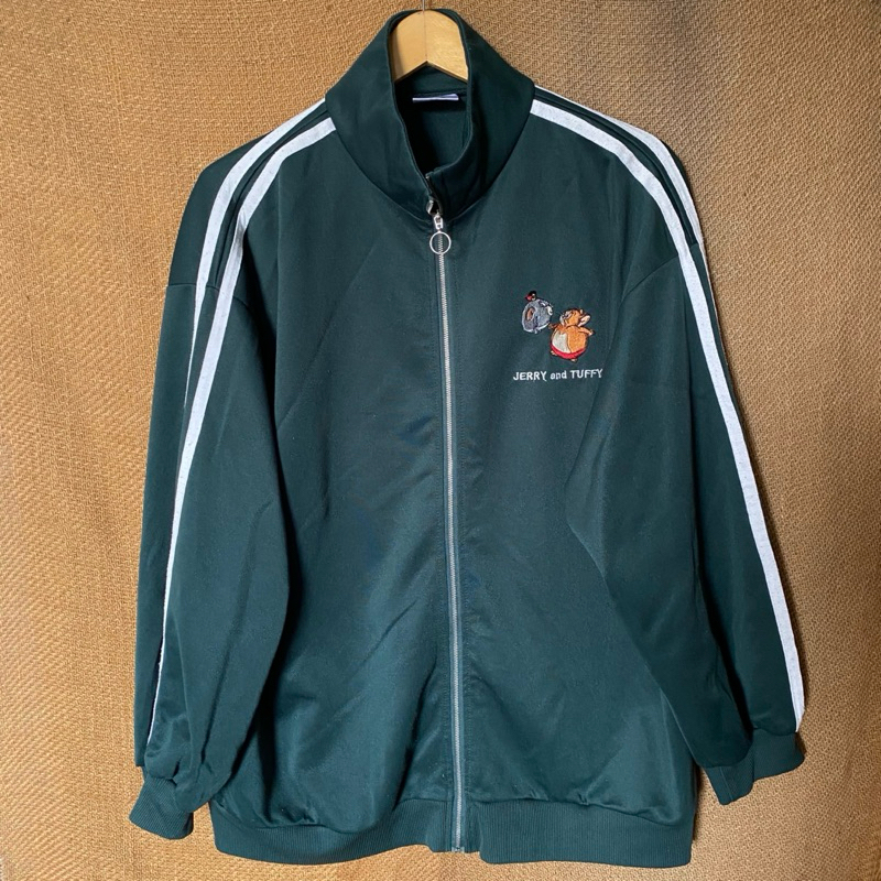 Jual Tom and Jerry Dark Green Stripes Tracktop Jacket Man | Shopee ...