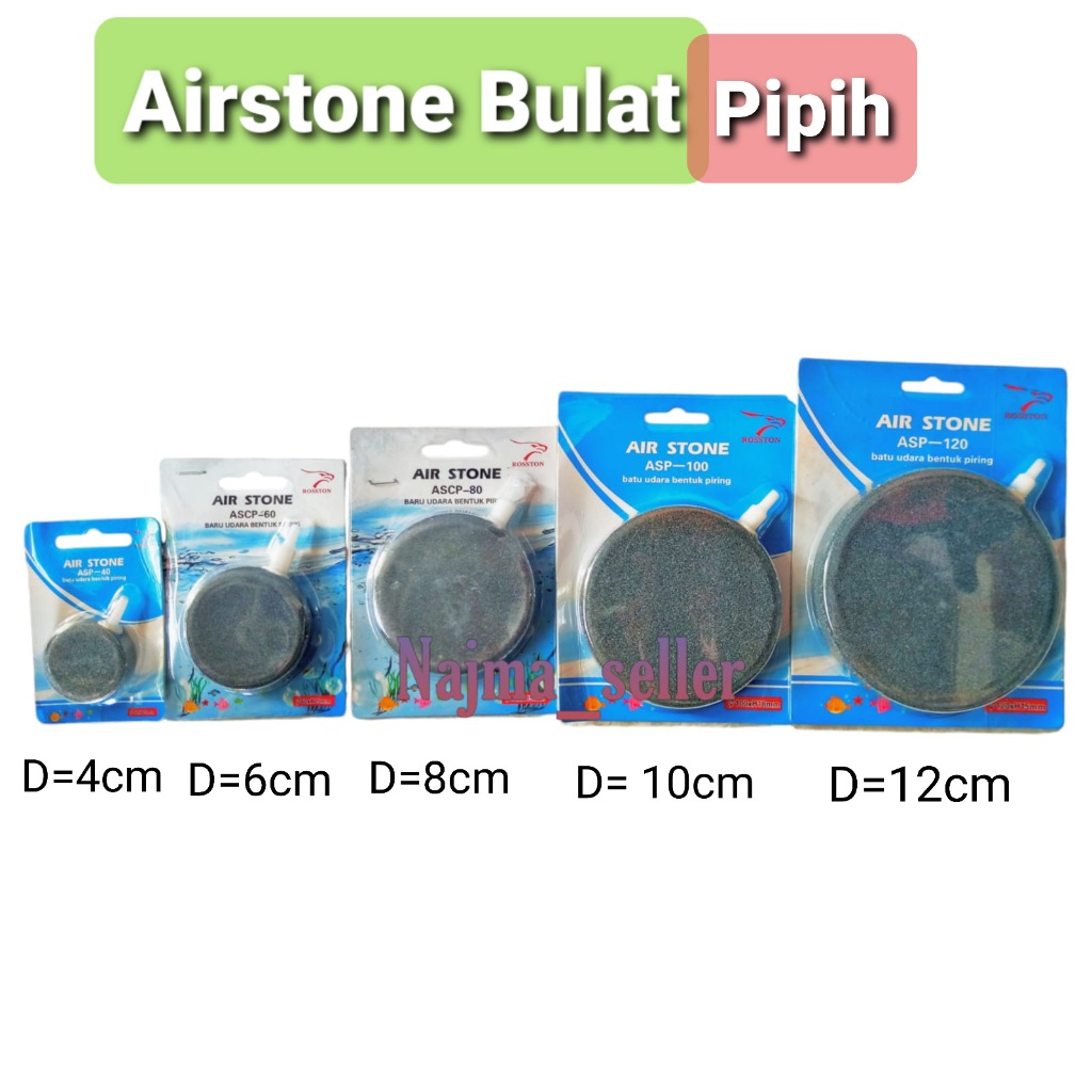 Jual Batu airstone Bulat Pipih. Aksesoris aerator batu gelembung ...