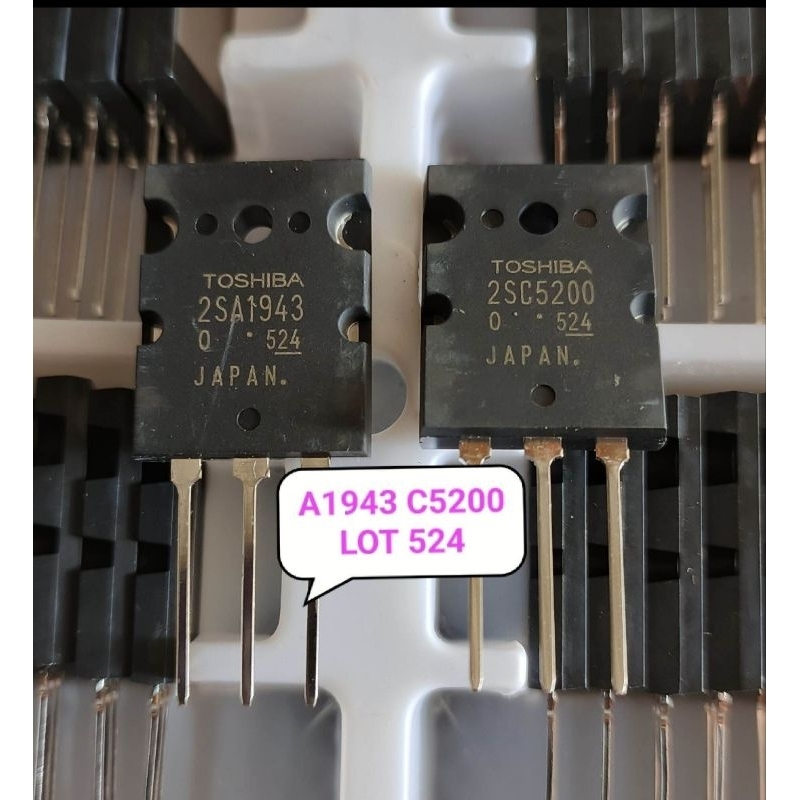 Jual TRANSISTOR TOSHIBA 2SA1943 2SC5200 LOT 524 ORIGINAL TR TOSHIBA A1943 C5200 LOT524 ASLI AMBL ...