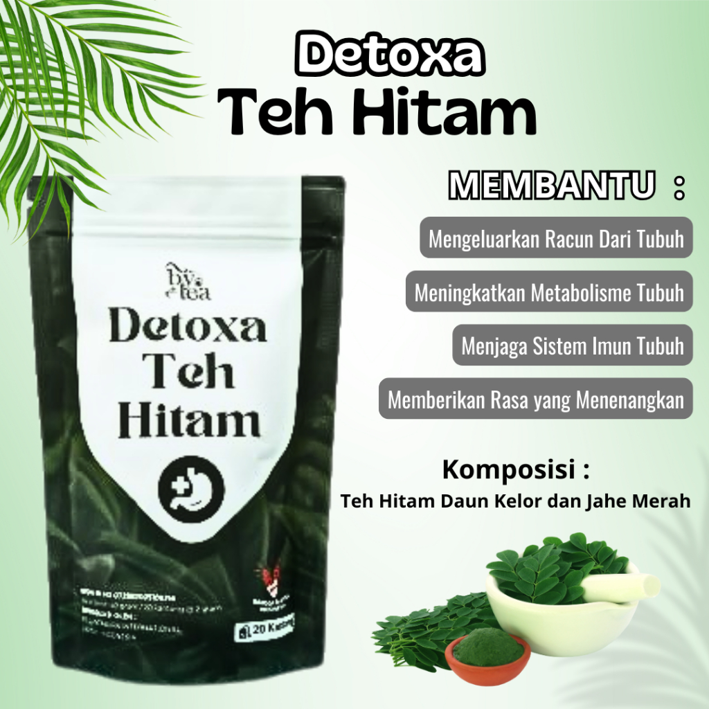 Jual ByTea Detoxa Teh Hitam Detox Buang Racun Dalam Tubuh Proses Detoksifikasi | Shopee Indonesia