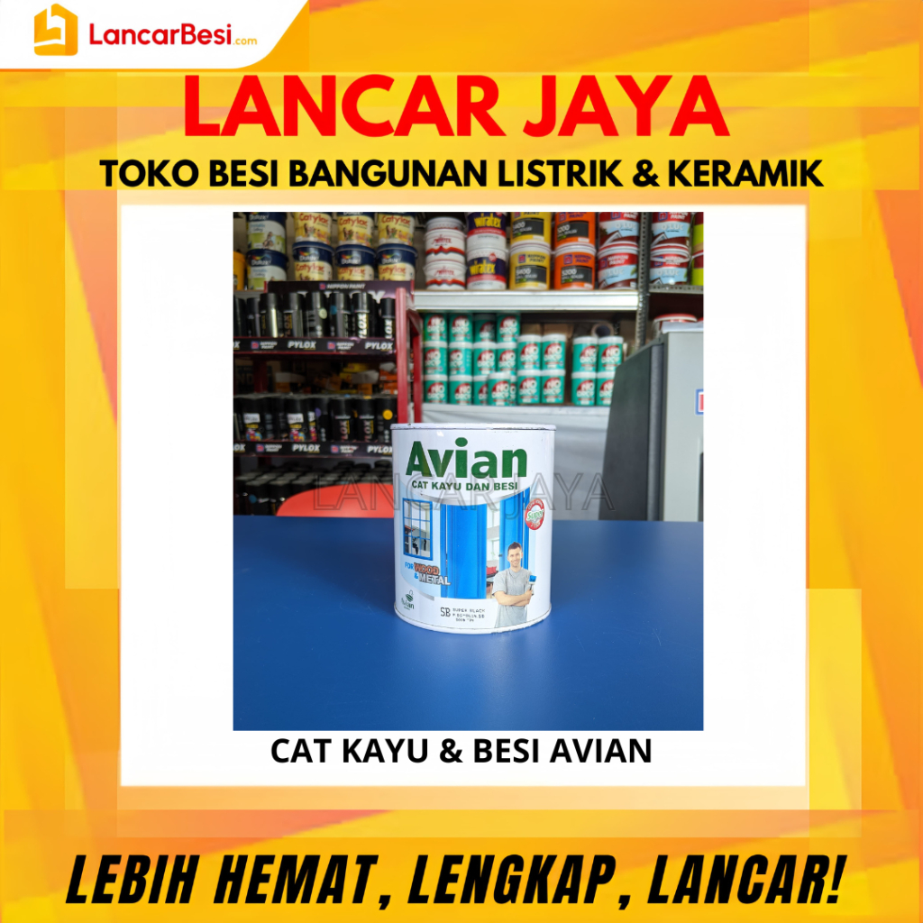 Jual Cat Kayu & Besi Avian 0,9L Super Black- Premium Glossy | Shopee ...