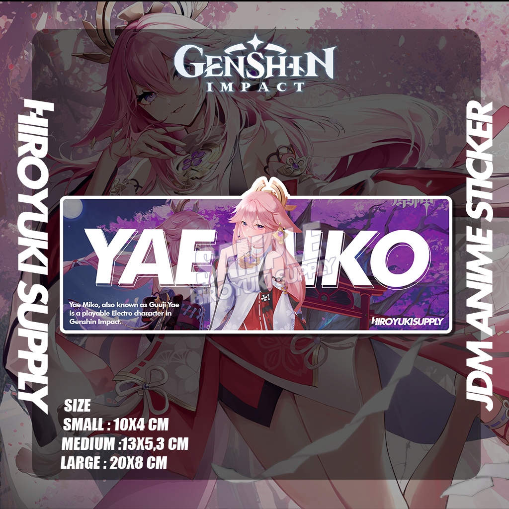 Jual Sticker Genshin Impact Yae Miko Slap Sticker JDM | Shopee Indonesia