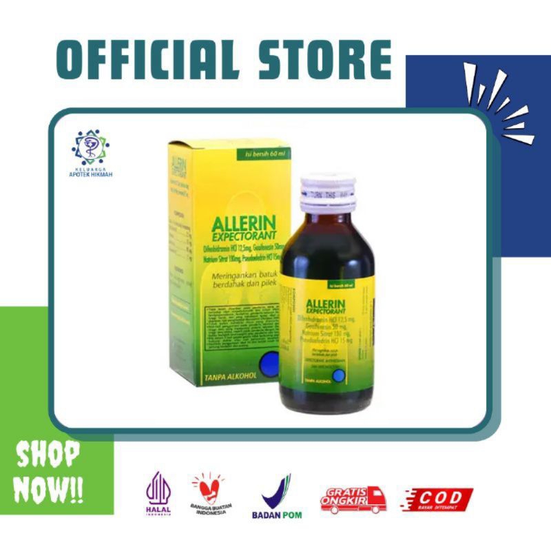 Jual Allerin syrup atasi batuk berdahak bersin bersin mata berair ...