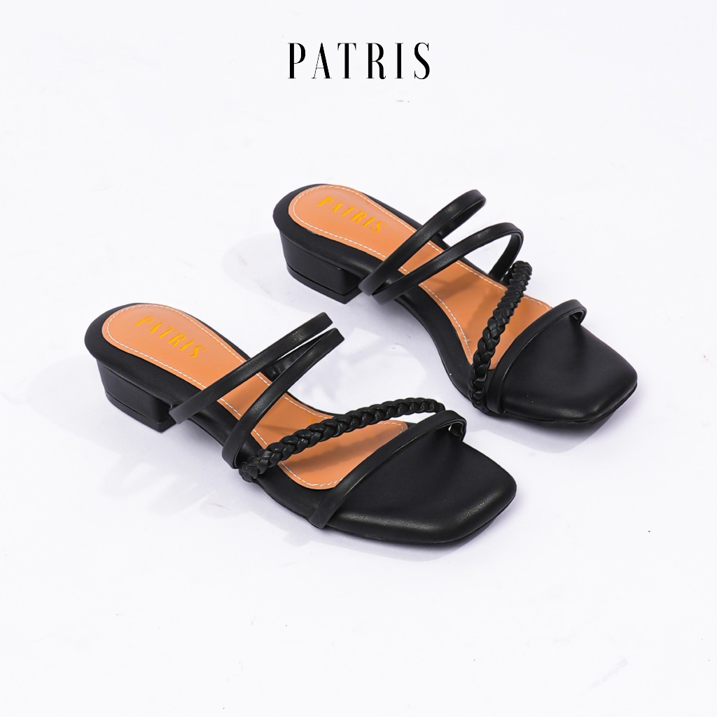 Jual PATRIS Edrea Sandal Wanita Heels / Hak 3 Cm Black | Shopee Indonesia