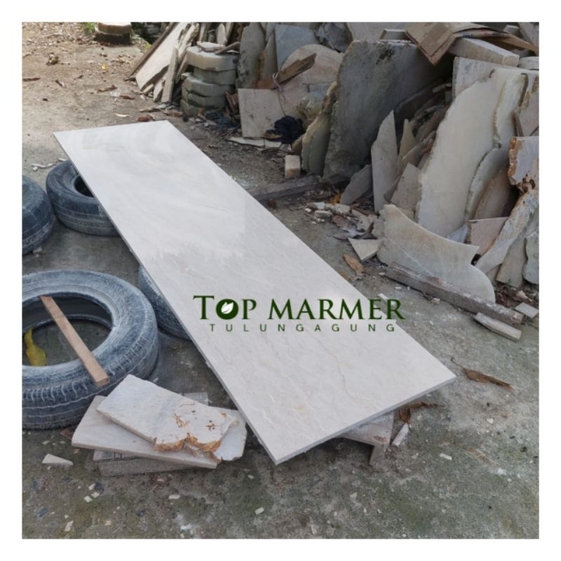 Jual Top Table Batu Marmer Putih Ujung Pandang 60x250cm | Shopee Indonesia