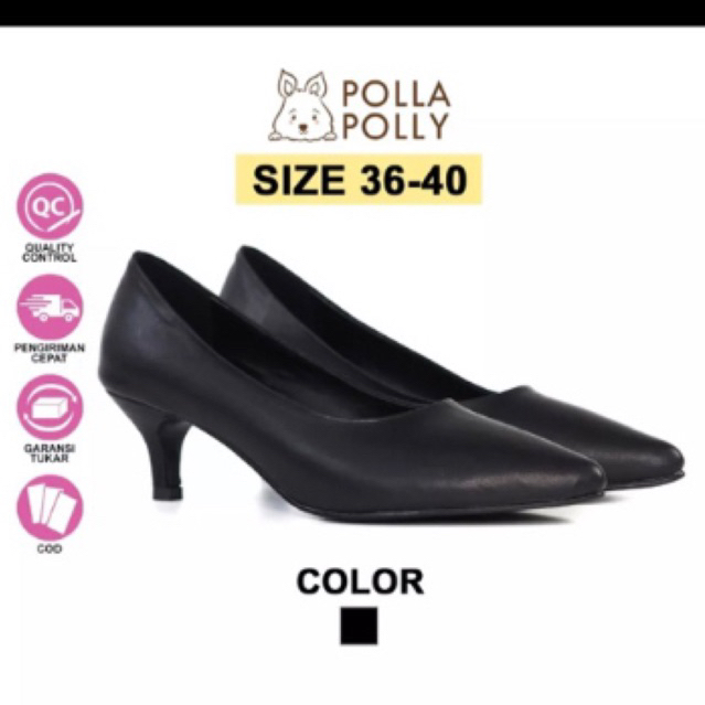 Jual Polla Polly X Nari Black - Sandal Heels Wanita 5 cm (36-40) Model ...