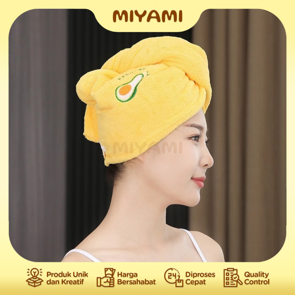 Jual HANDUK KERAMAS PREMIUM Microfiber Pengering Rambut Tebal Model ...