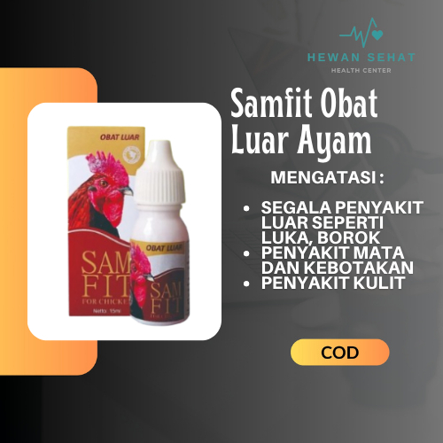 Jual Samfit Obat Ayam Luka Sakit Mata Merah Bengkak Berair Berbusa Snot ...