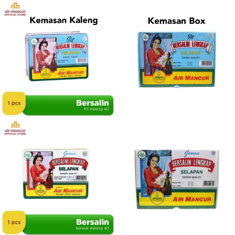 Jual JAMU BERSALIN LENGKAP SELAPAN BOX 40 Hari - KALENG DAN KOTAK BOX ...