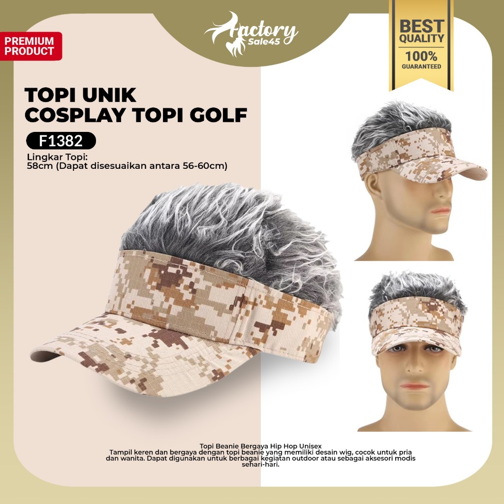 Jual FACTORYSALE45 - Topi Unik Wig Rambut Cosplay Topi Rambut Palsu ...