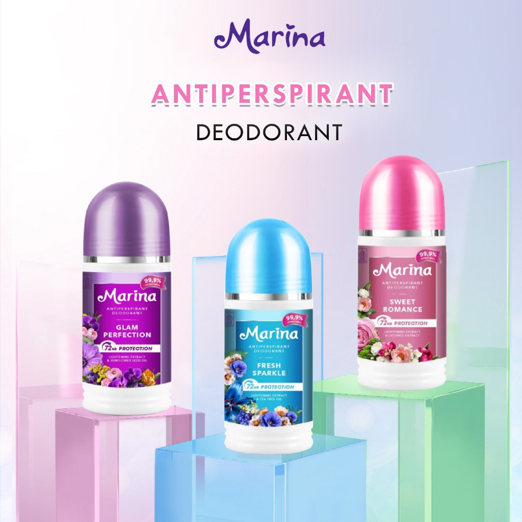 Jual Marina Deodorant 48H Anti Perspirant Glam Perfection / Sweet ...