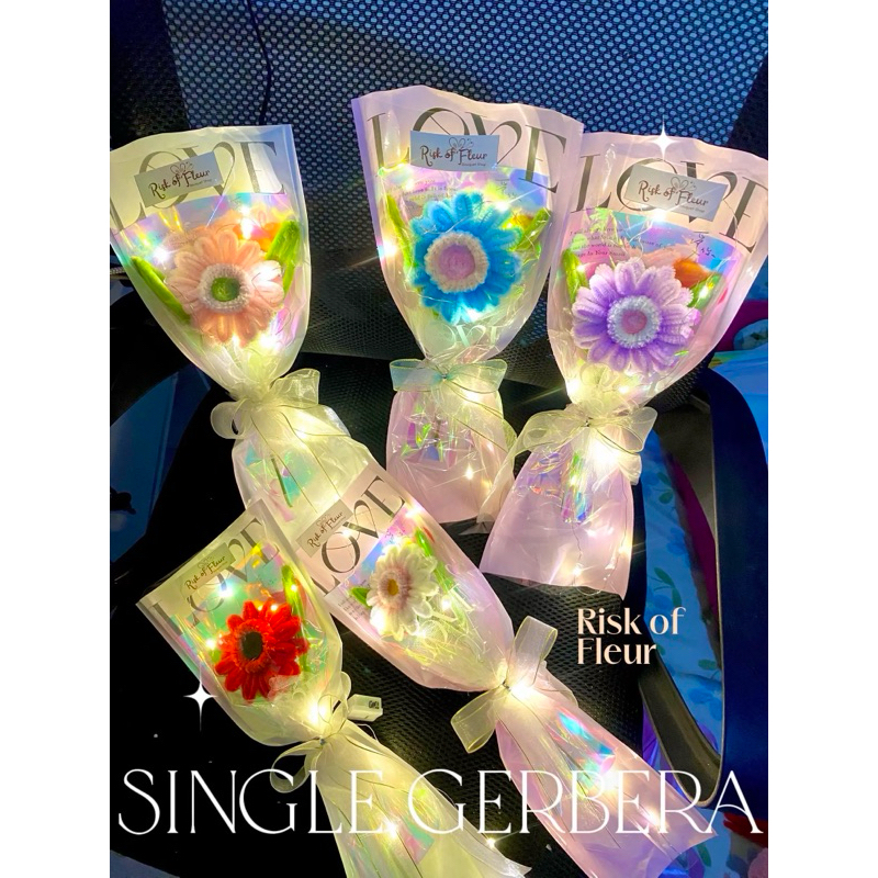 Jual single gerbera buket bunga | valentine gift | hadiah ulang tahun ...