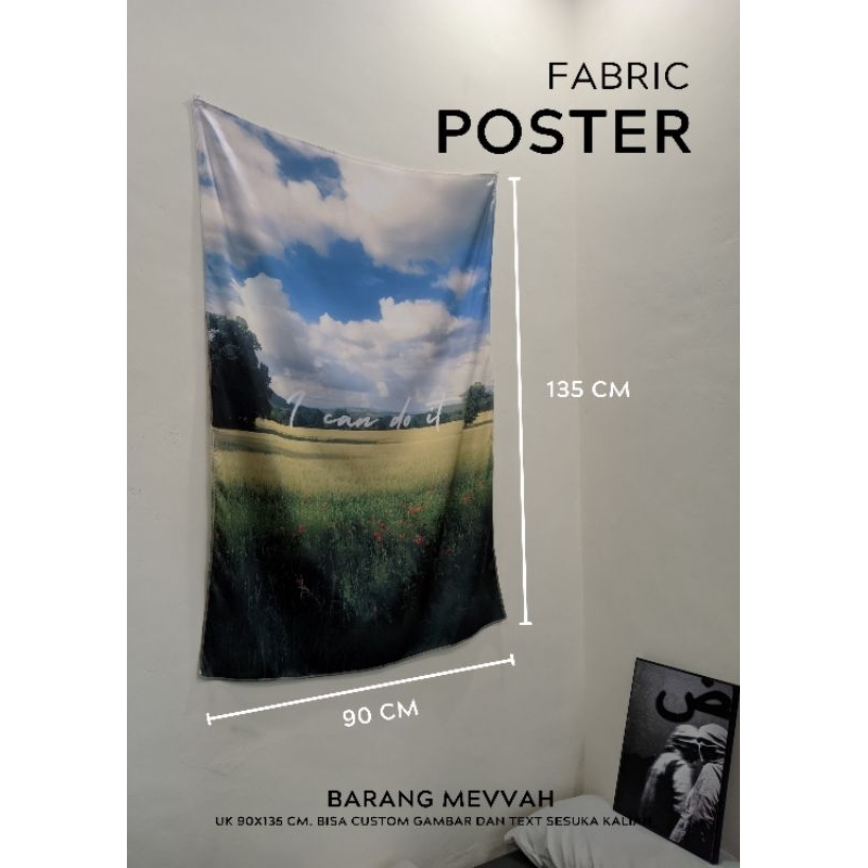 Jual Pajangan Hiasan Dinding Fabric Poster Kain Korea Aesthetic Custom ...