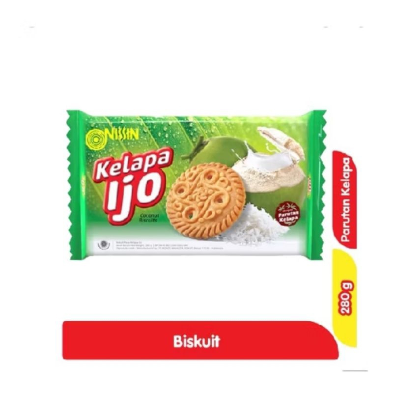 Jual Nissin Biskuit Kelapa Ijo 280g | Shopee Indonesia