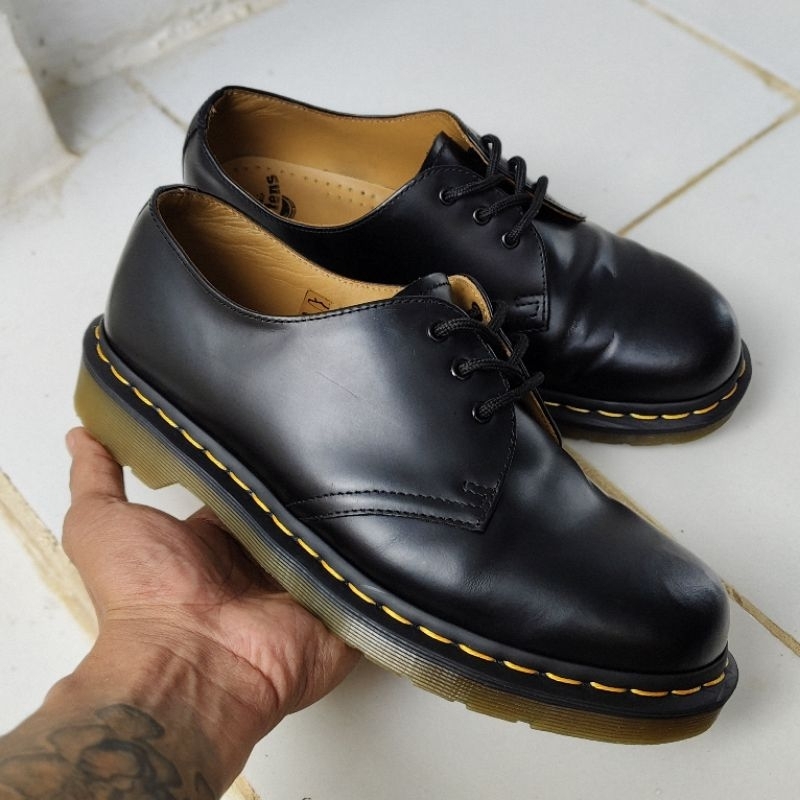 Jual dr martens 1461 black smooth preloved | Shopee Indonesia