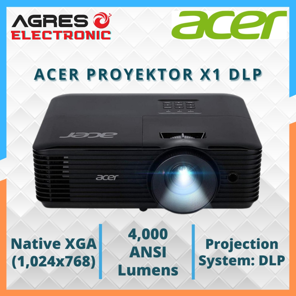 Jual ACER PROYEKTOR X1 DLP XGA 4000 LUMENS ORIGINAL RESMI | Shopee ...