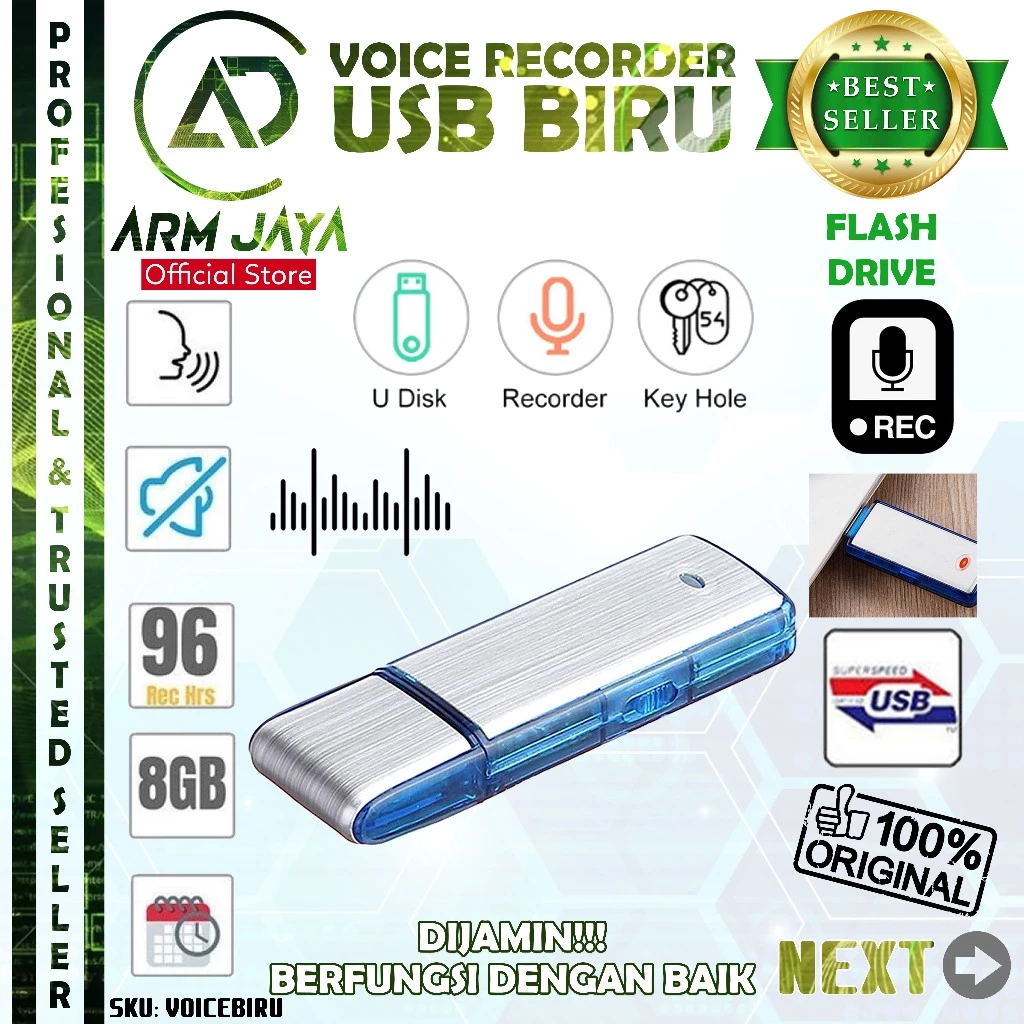 Jual USB Flashdrive Digital Sound Voice Recorder dengan Desain ...