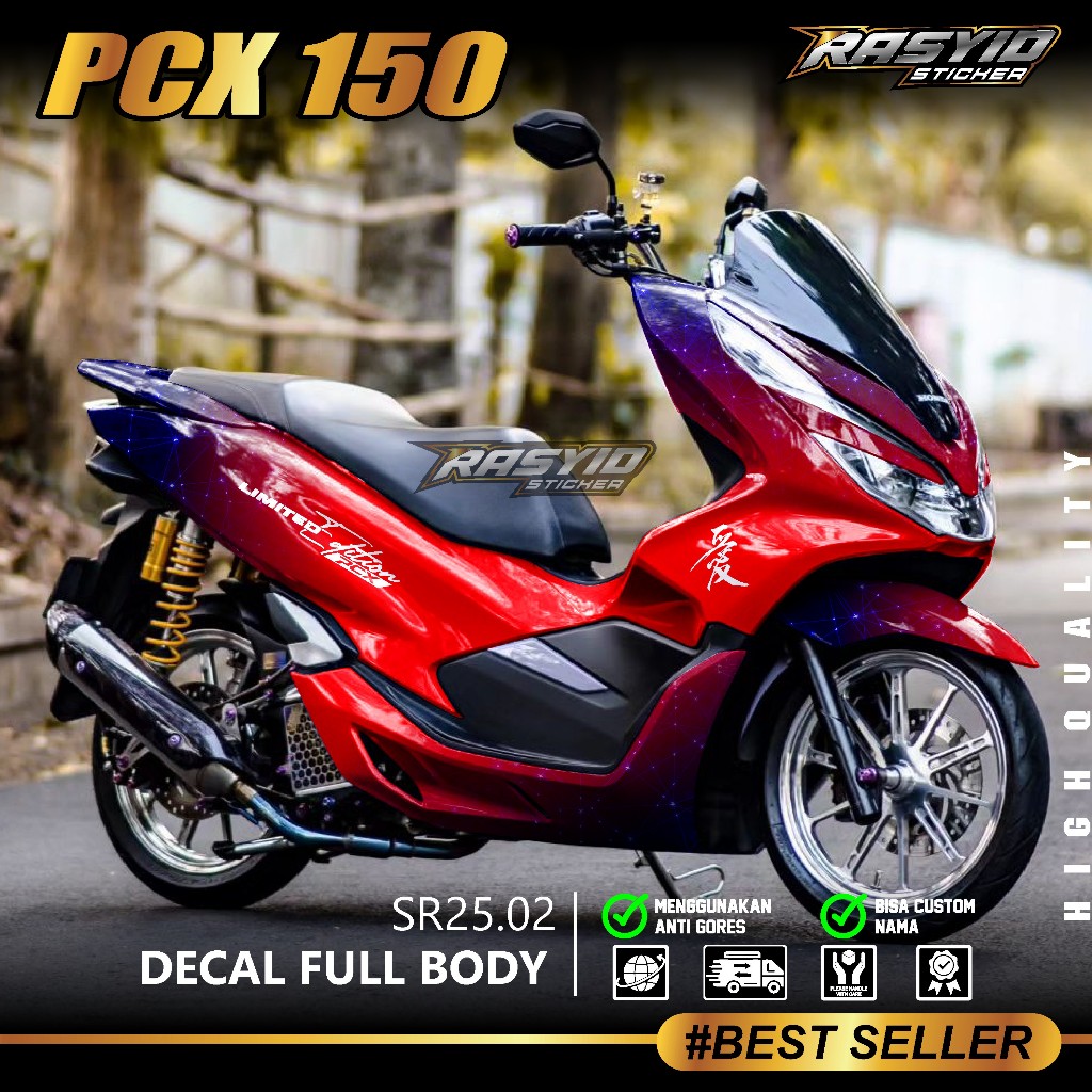 Jual COD Sticker Decal Full Body Honda PCX 150 Tahun 2017 2018 2019 ...